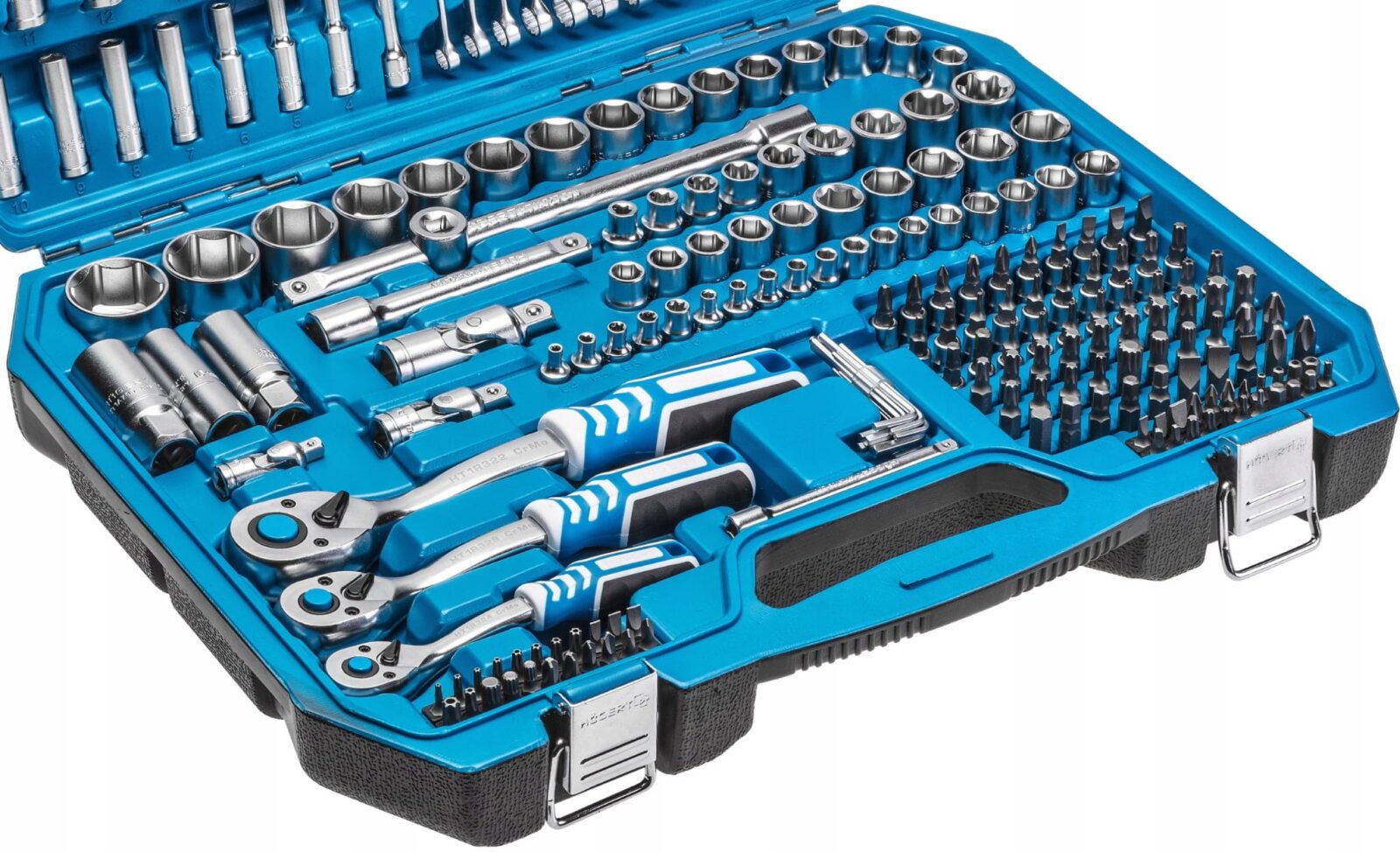 ZESTAW NARZĘDZI KLUCZY WALIZKA 1/4'' 1/2'' 222szt HOGERT - Autona